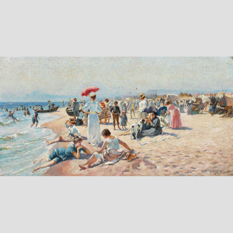 GEORGES ROUX - Un dimanche à la plage - Galerie de Souzy