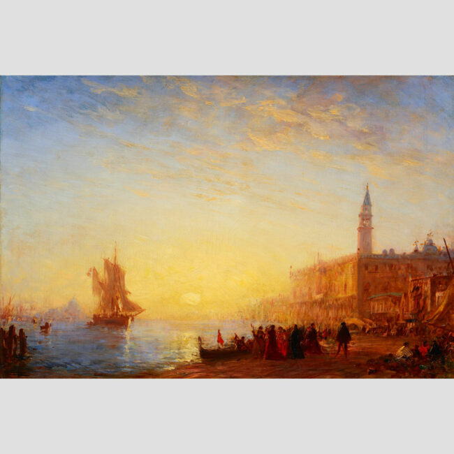 FÉLIX ZIEM - Le quai des Esclavons - Galerie de Souzy